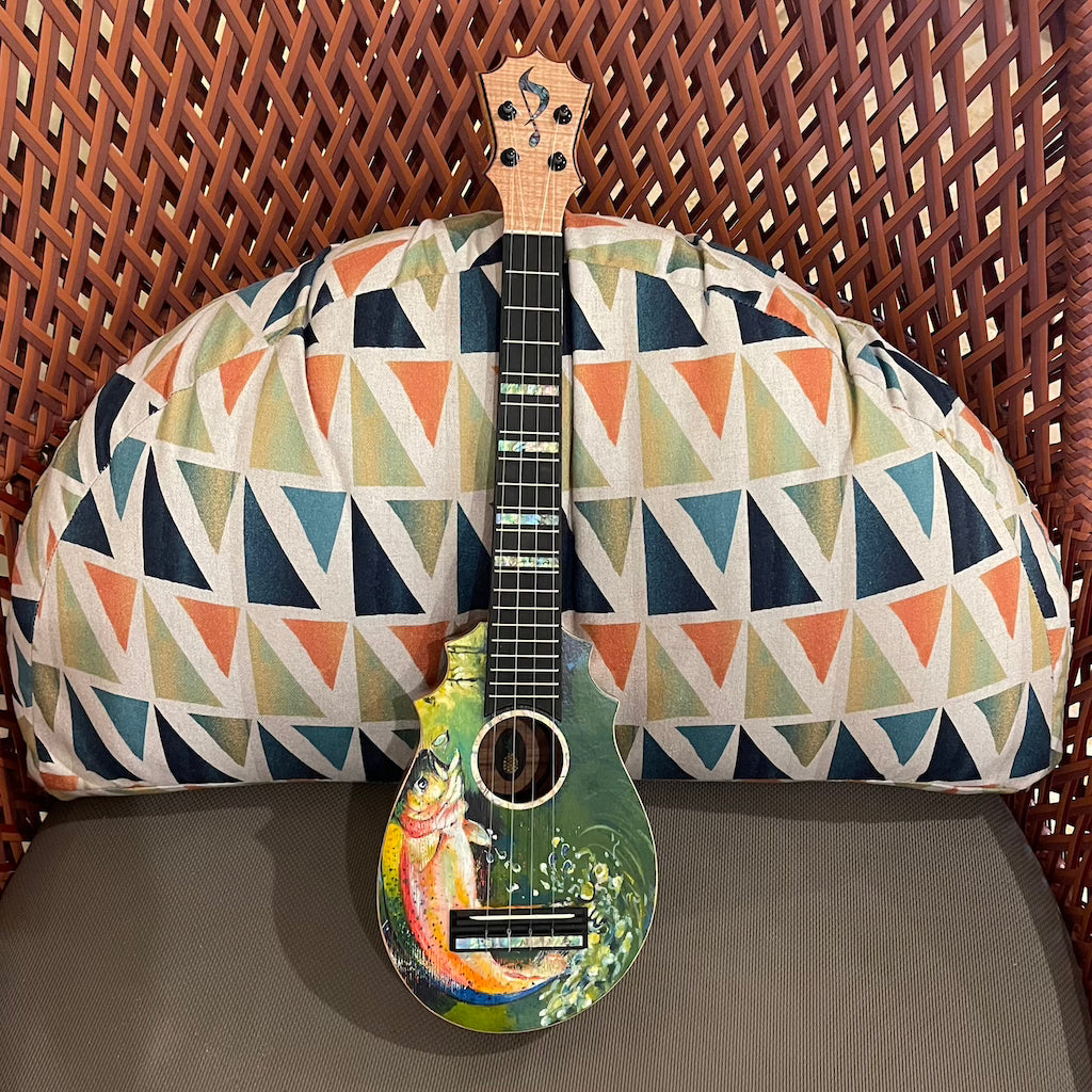 Pop's Customs Pineapple Sunday Tenor Scale w/ Fish #2501242 – Ukulele ...