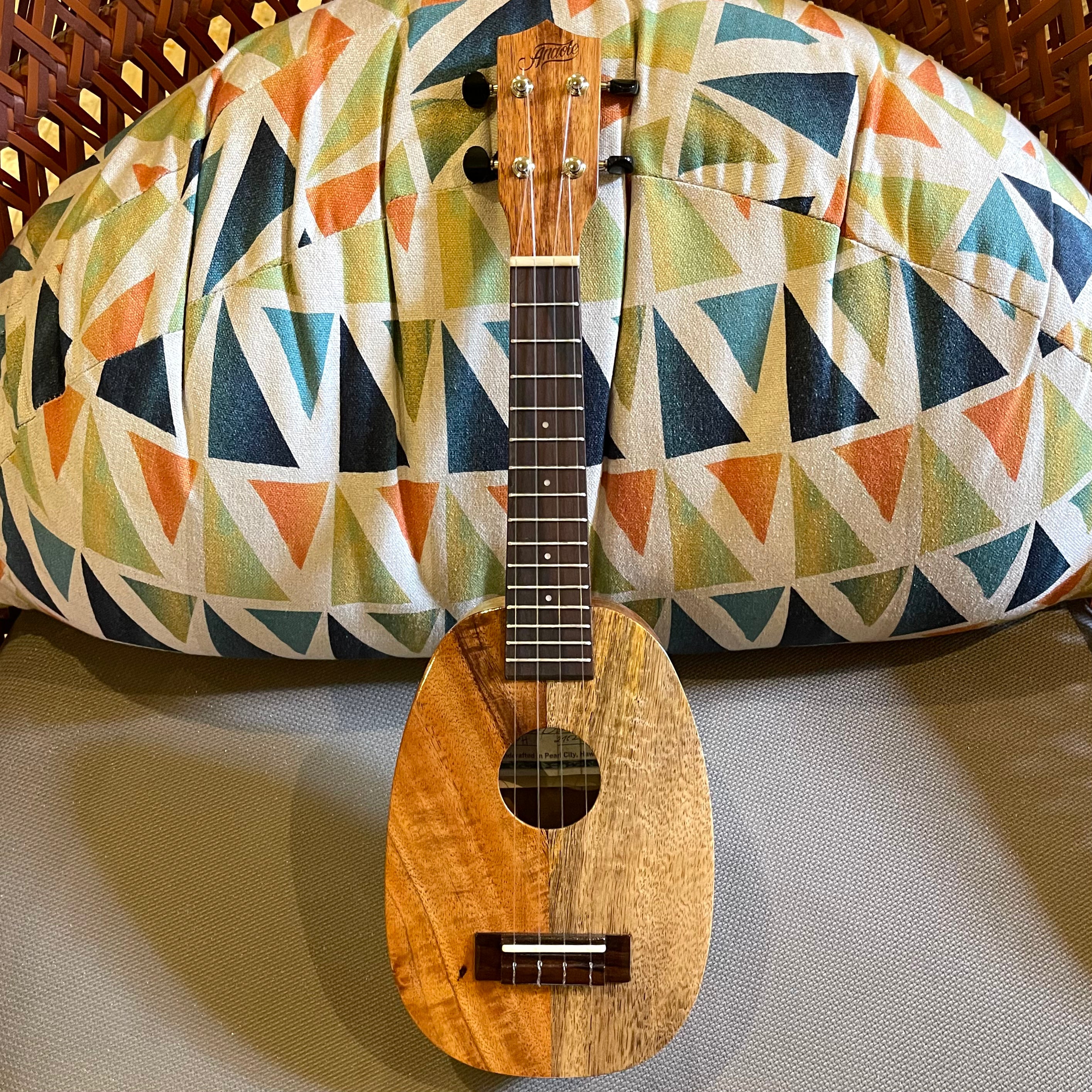 Ana'ole ASPH Soprano Pineapple Koa/Mango Ukulele #27520525 – Ukulele Puapua