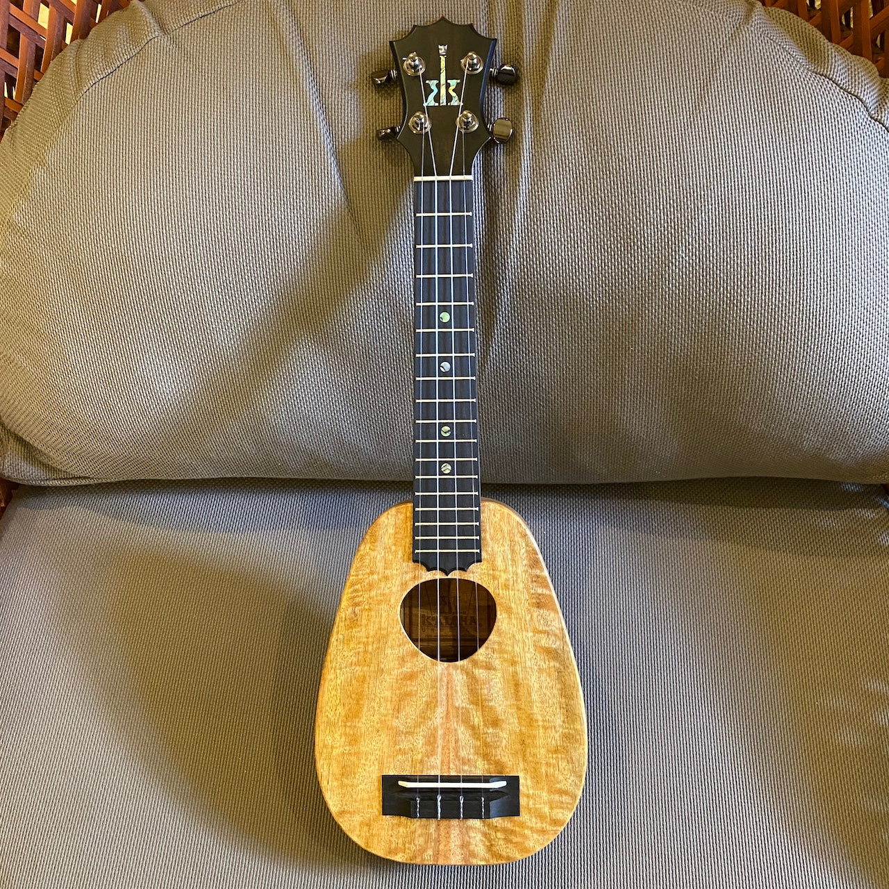 KoAloha KSM-03RP-MG Soprano Pineapple Long Neck Ukulele Royal Pikake M ...